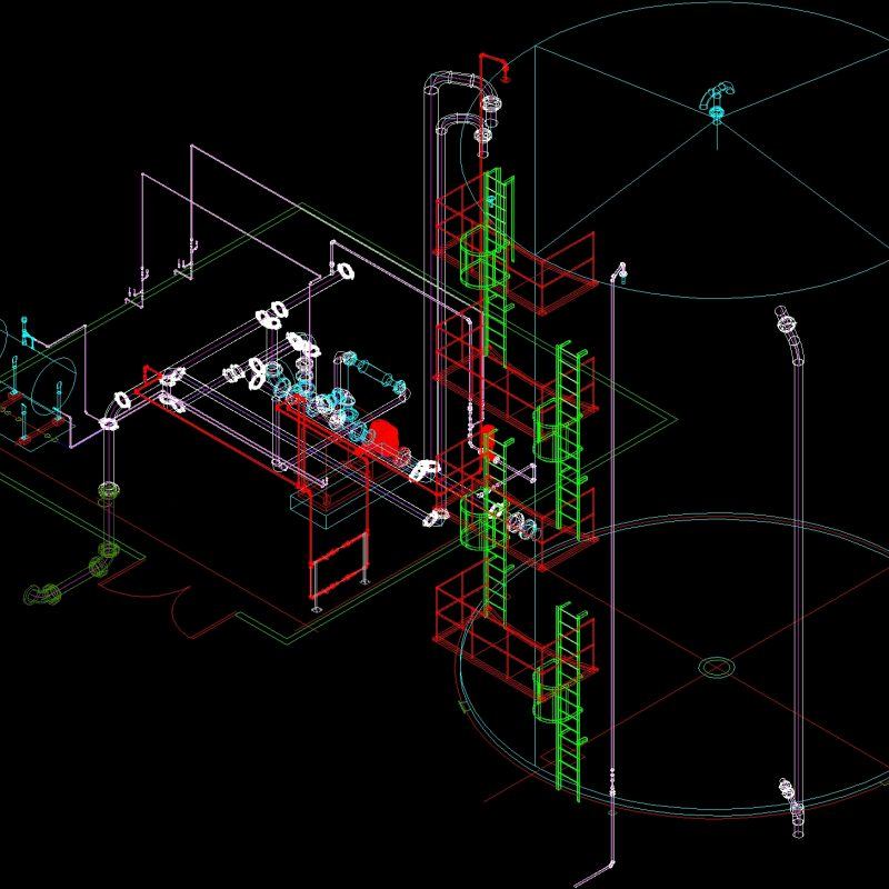 Tank Fire System 3D DWG Model for AutoCAD • Designs CAD
