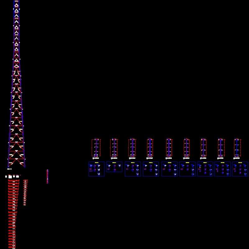 Telecommunication Tower DWG Block for AutoCAD | DesignsCAD