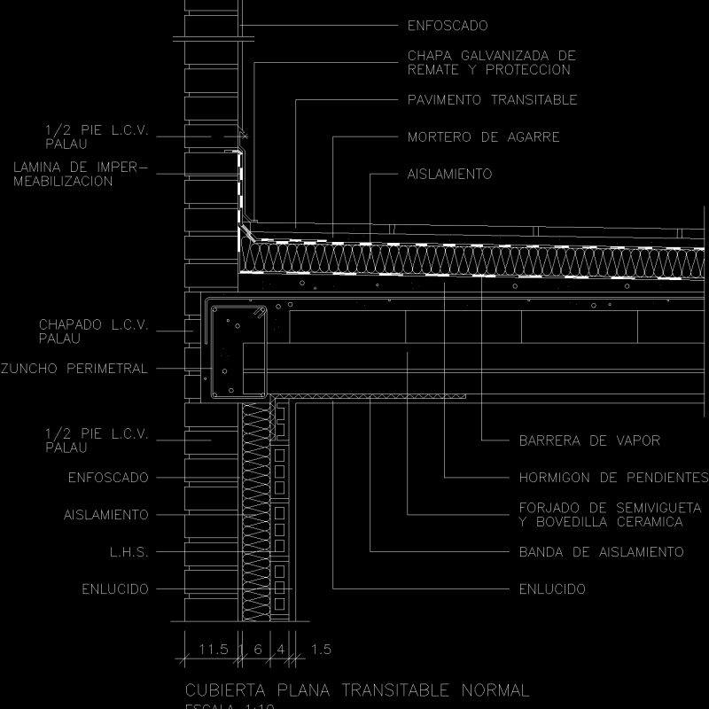 Terrace Detail DWG Detail for AutoCAD • Designs CAD