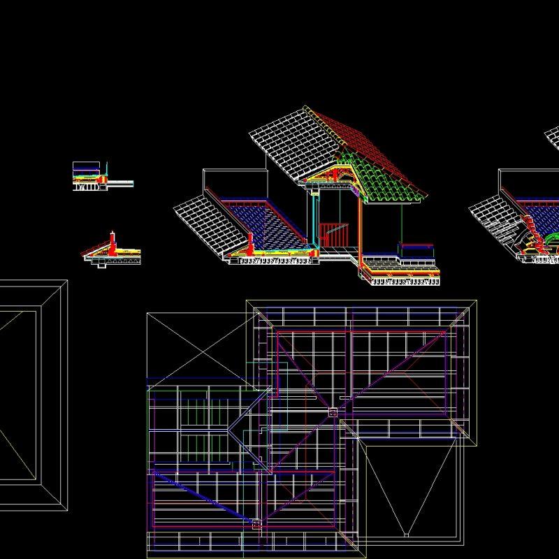 Terrace Perspective DWG Section for AutoCAD • Designs CAD