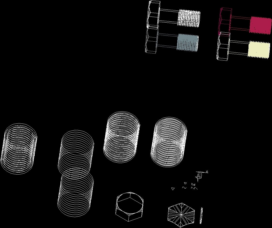 Threads 3D DWG Model For AutoCAD Designs CAD