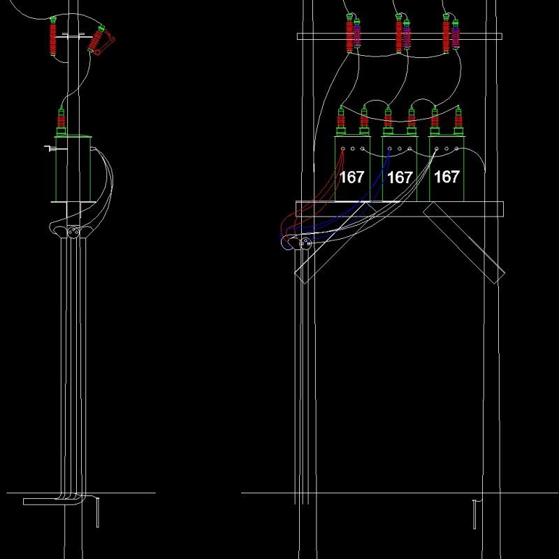 Three Phase Distribution Banco DWG Block for AutoCAD • Designs CAD
