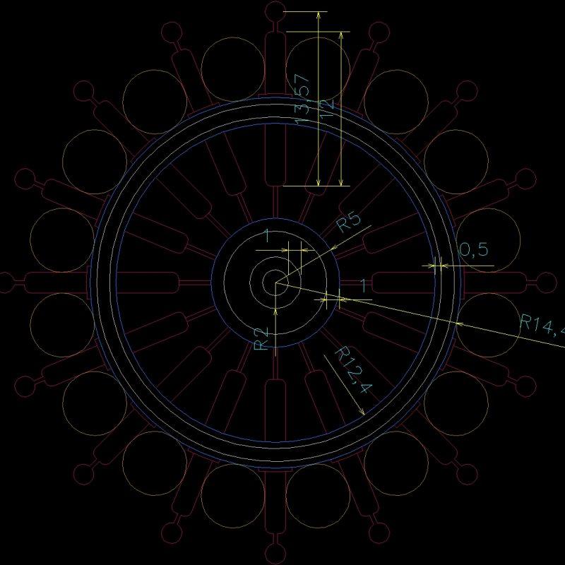 Tiller 2D DWG Block for AutoCAD | DesignsCAD