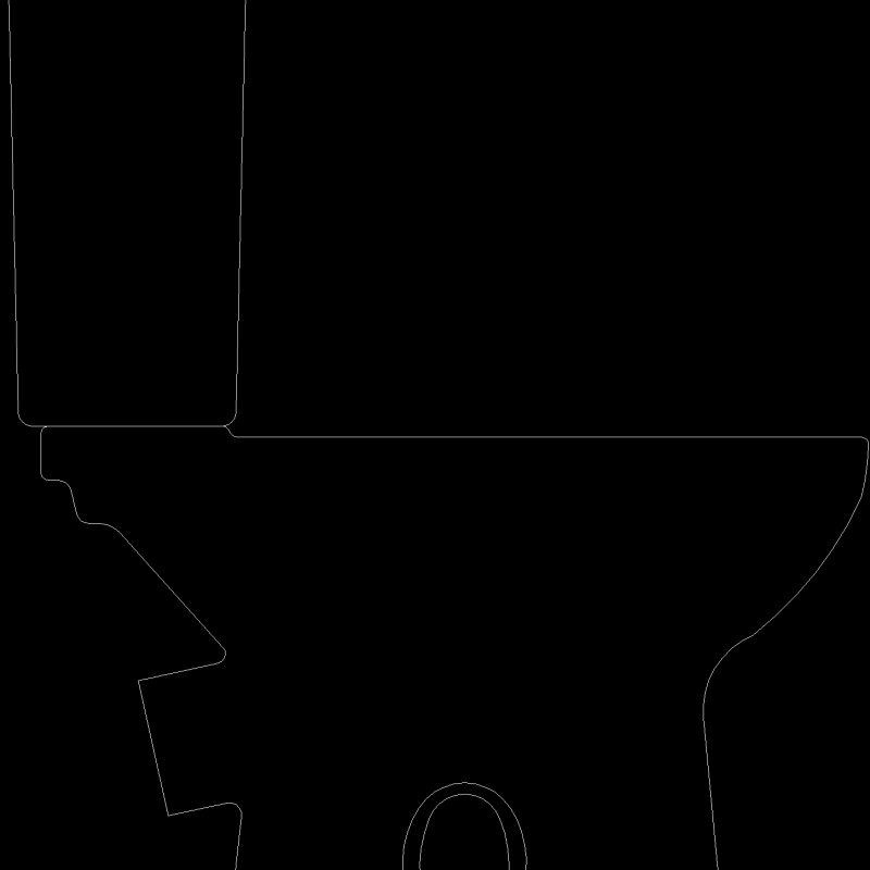 Toilet View 2D DWG Elevation for AutoCAD • Designs CAD
