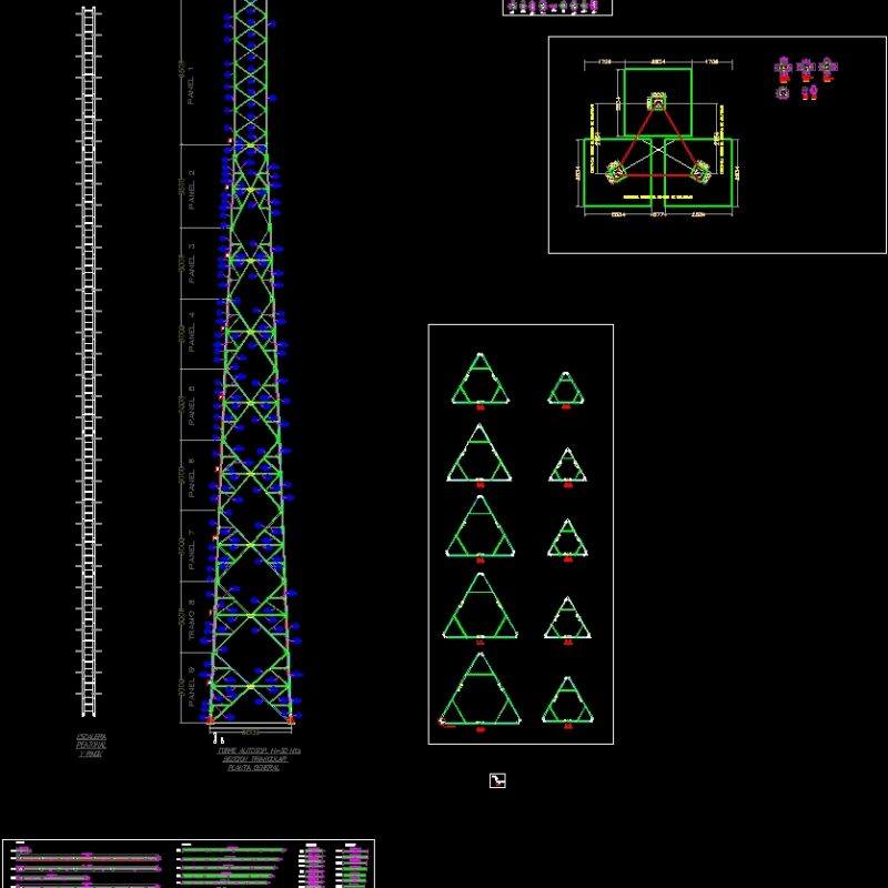 Tower Of 30 Meters DWG Block for AutoCAD • Designs CAD