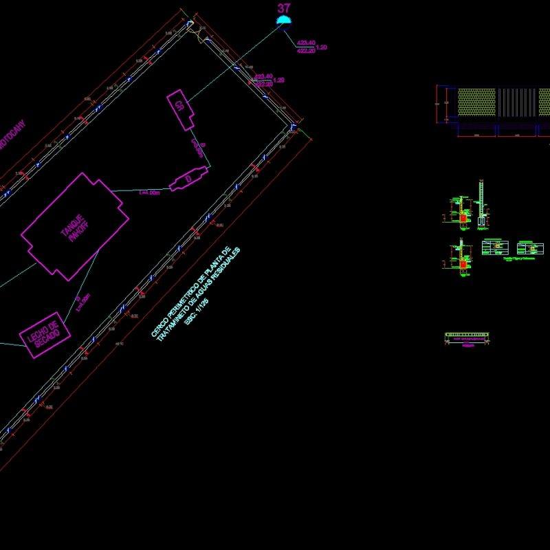 Treatment Plant Drying Bed DWG Block for AutoCAD • Designs CAD