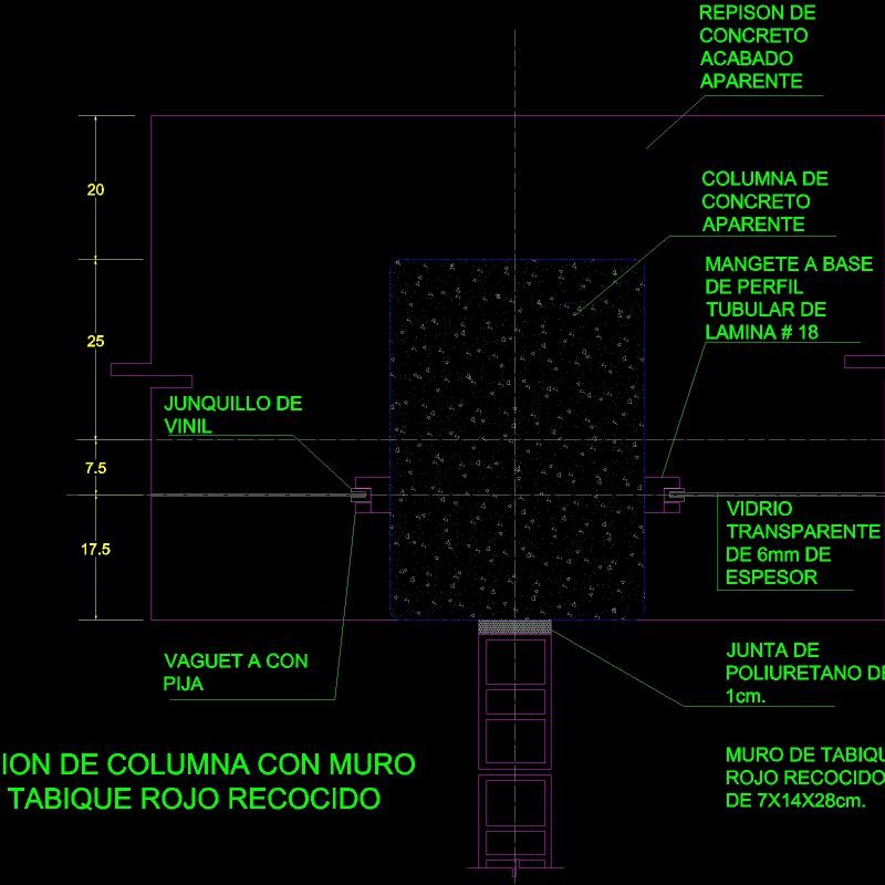 Union Wall And Column DWG Block for AutoCAD • Designs CAD