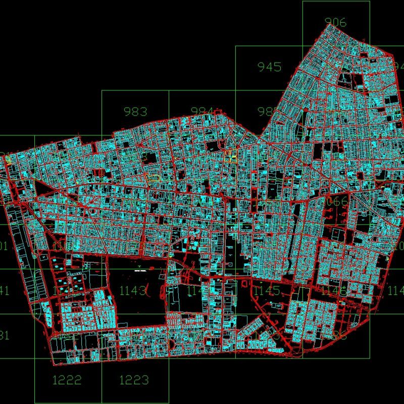 Urban Layout ÑUÑOa Commun - Santiago De Chile DWG Block for AutoCAD ...
