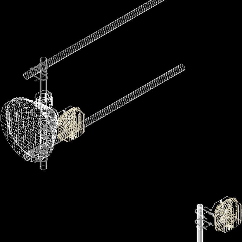 Vhp2-71 Antenna, With Microwave Link, 60cm, Tower Mount 3D DWG Model ...