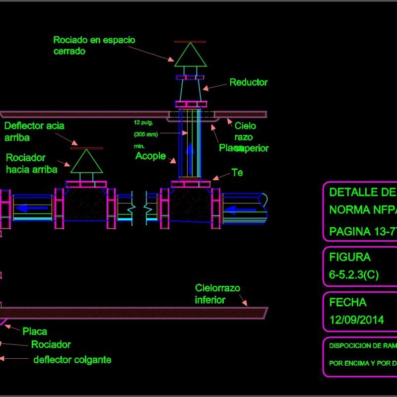 Water Fire Sprinklers DWG Block for AutoCAD • Designs CAD
