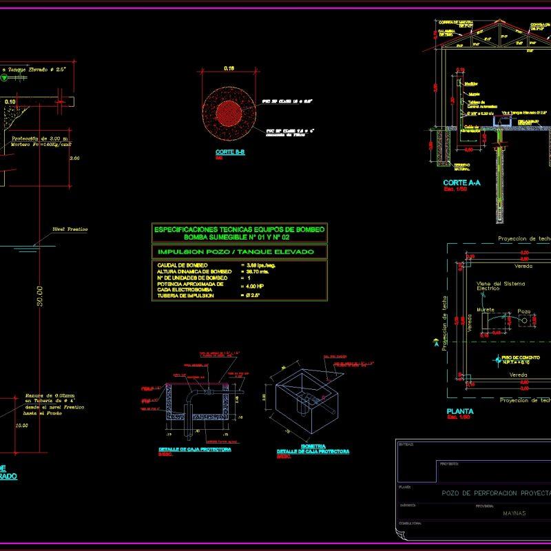 Well Drilling DWG Detail for AutoCAD • Designs CAD
