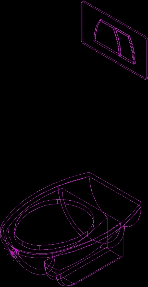 2 Wc With Concealed Cistern 3D DWG Model for AutoCAD • Designs CAD