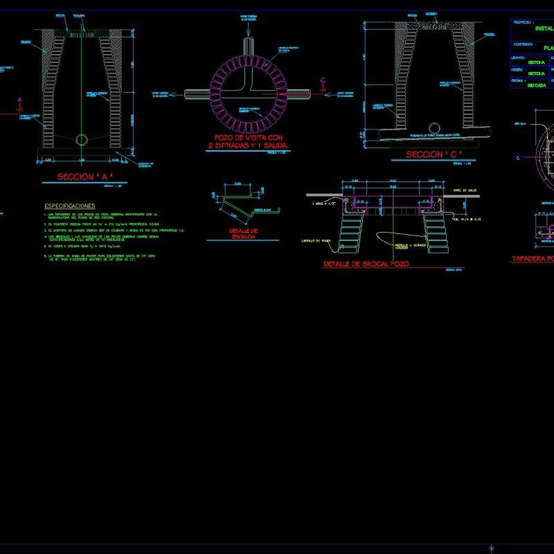 Absorbing Well Details DWG Detail for AutoCAD • Designs CAD