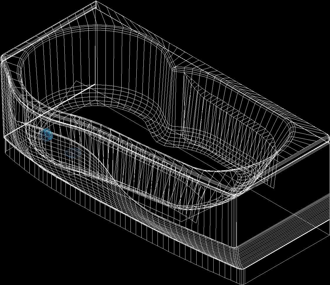 Acrylic Bath Tub Due 3D DWG Model for AutoCAD • Designs CAD