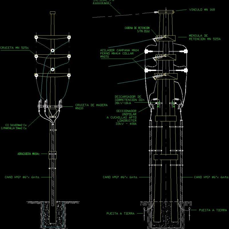Assembly Structure 33kv DWG Block for AutoCAD • Designs CAD