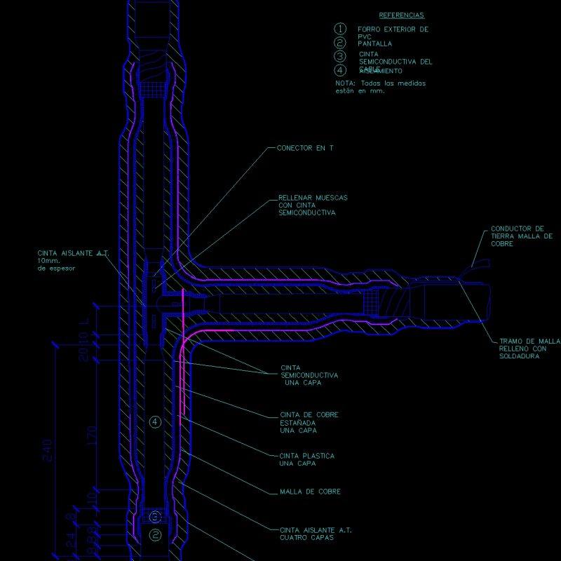 At -T Splice Detail DWG Detail for AutoCAD • Designs CAD