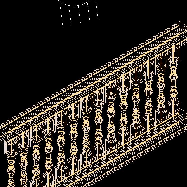 Balustrade 3D DWG Model for AutoCAD • Designs CAD