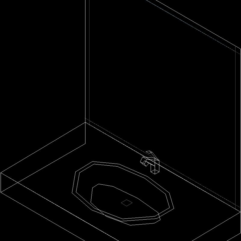 Basin 3D DWG Model for AutoCAD • Designs CAD