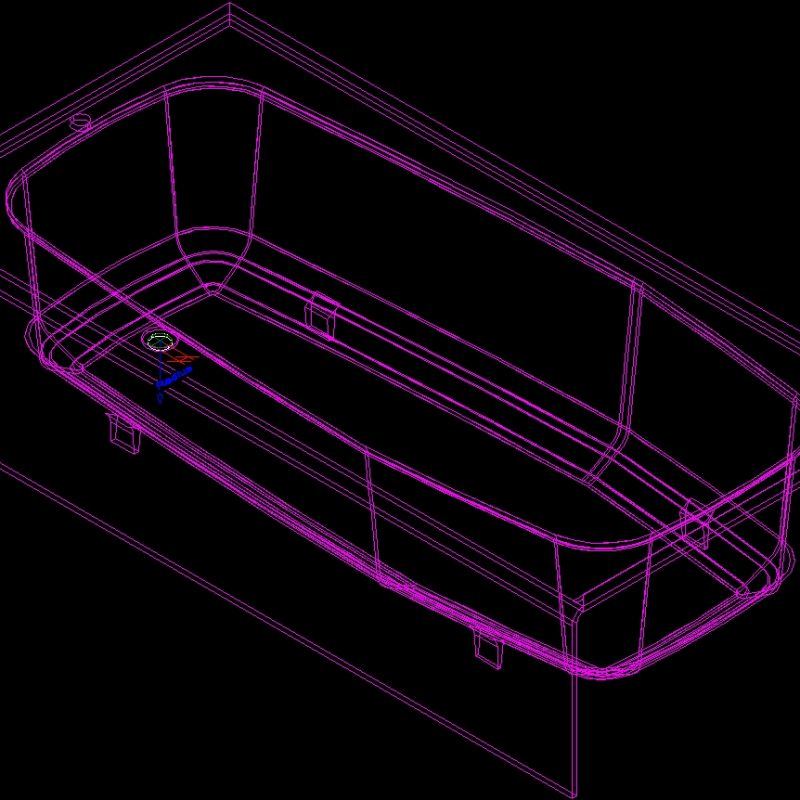 Bathtub 3D DWG Model for AutoCAD • Designs CAD