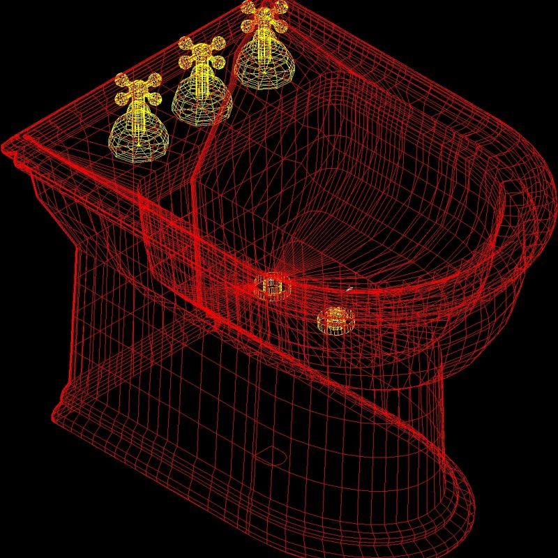 Bidet Brazilian 3D DWG Model for AutoCAD | DesignsCAD