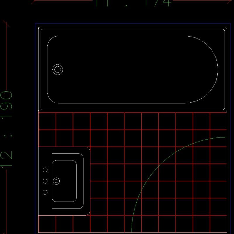 Bath Autocad Block