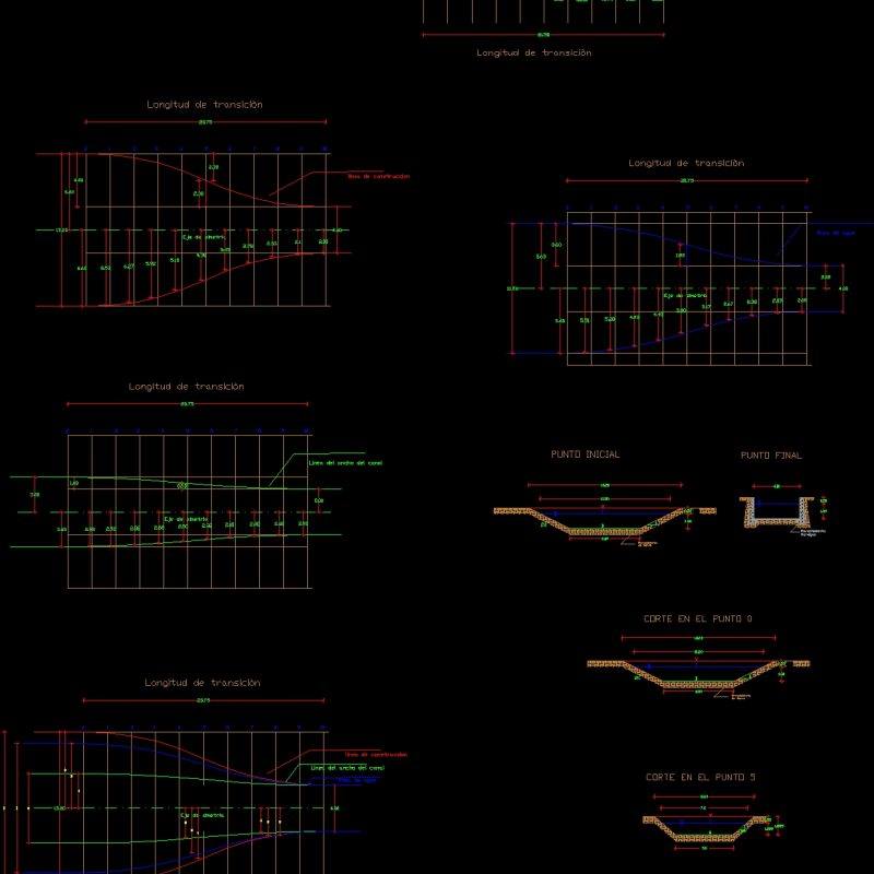 Channel Transition DWG Section for AutoCAD • Designs CAD