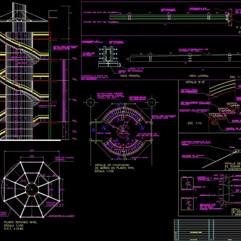 Circular Staircase DWG Block for AutoCAD • Designs CAD