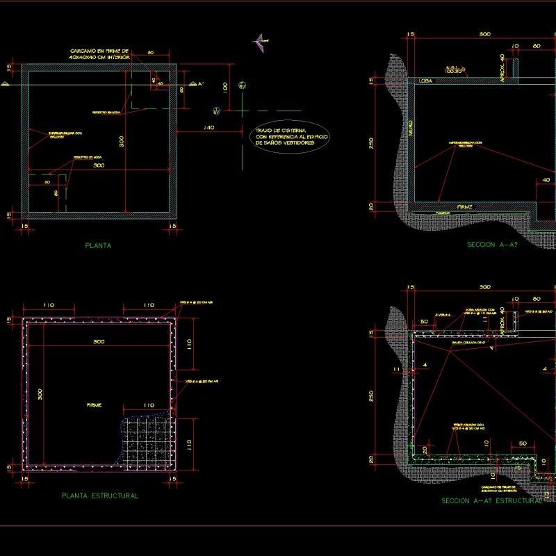 Cistern Details DWG Section for AutoCAD | DesignsCAD