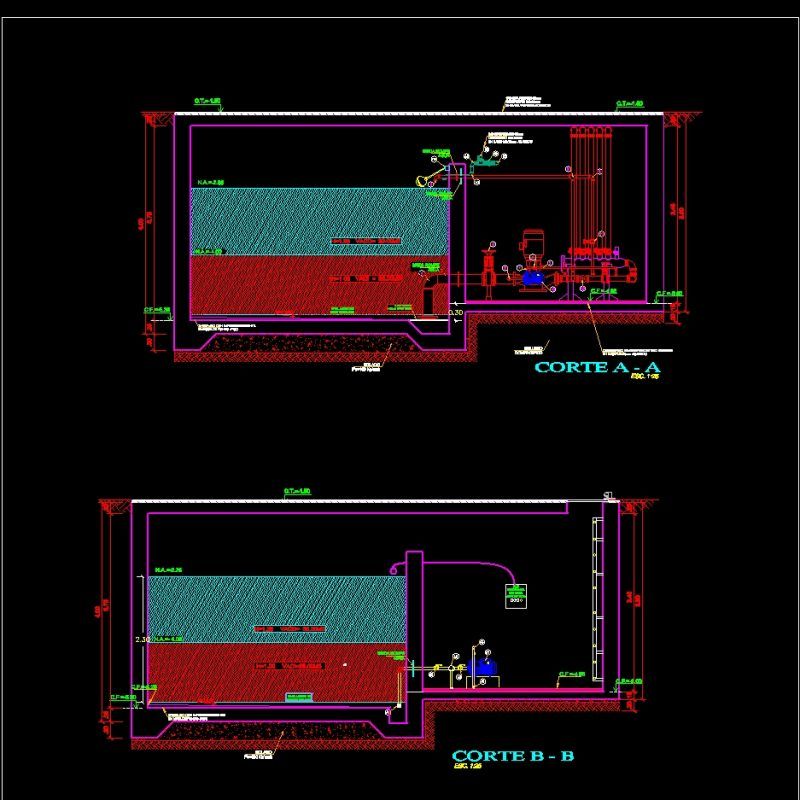 Cistern Tank - Details DWG Plan for AutoCAD • Designs CAD