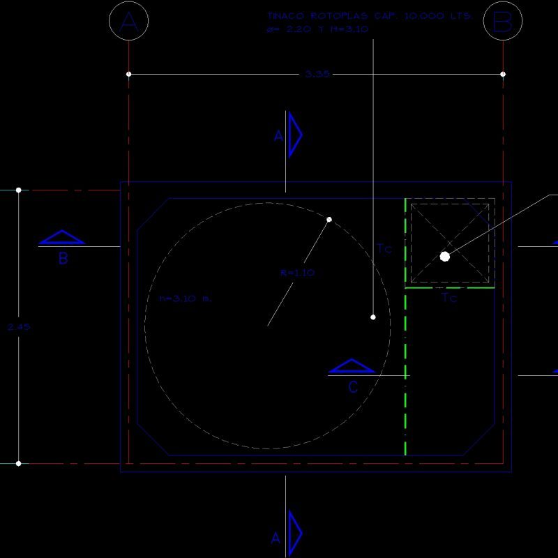 Cistern Tank DWG Detail for AutoCAD | DesignsCAD