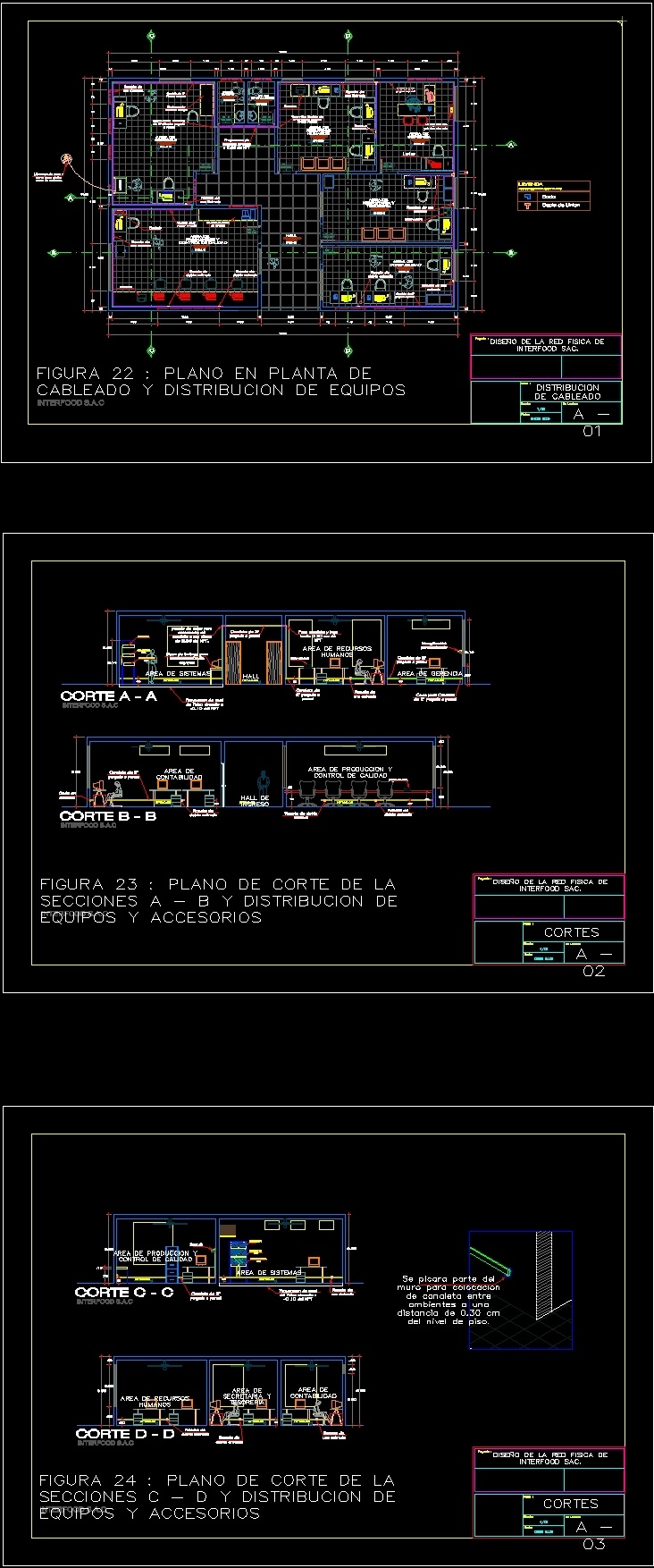 Communications And Internet Cabling In Offices DWG Section for AutoCAD ...