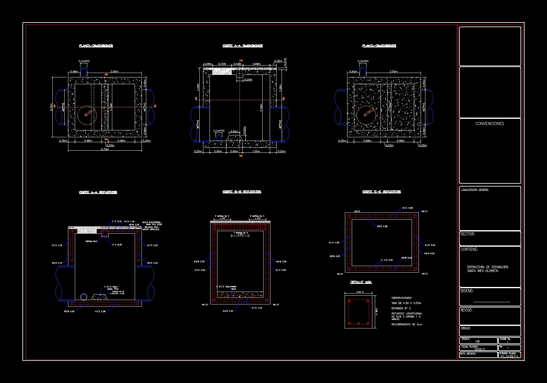 Designing A Structure Of Separation DWG Detail for AutoCAD • Designs CAD
