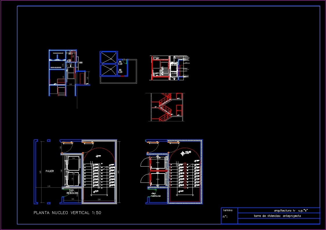 Detail Of Core Vertical - Ladder DWG Detail for AutoCAD • DesignsCAD