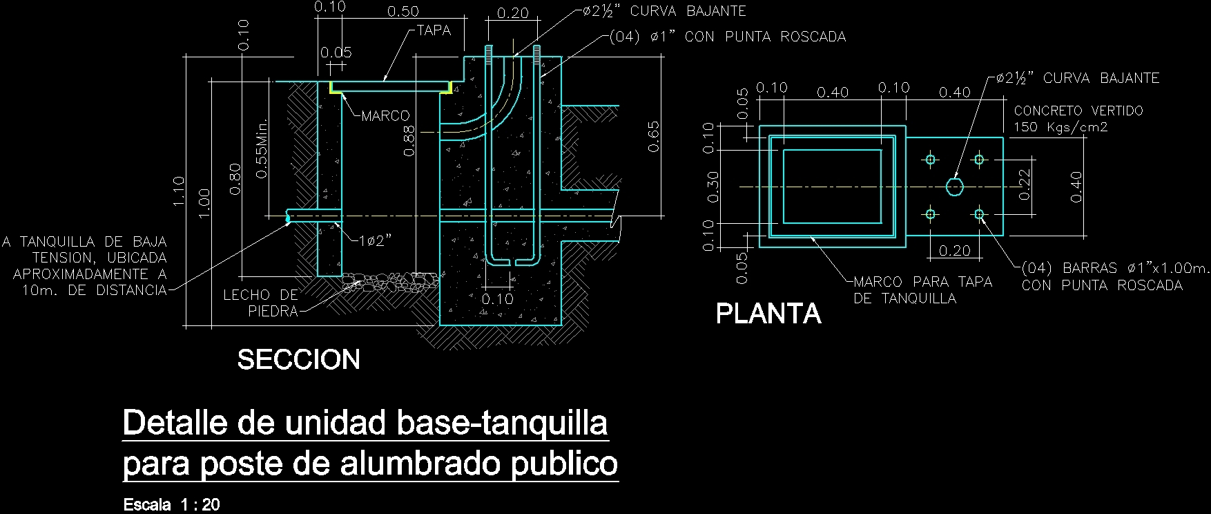 Details Under Ground Electric Connections DWG Detail for AutoCAD ...