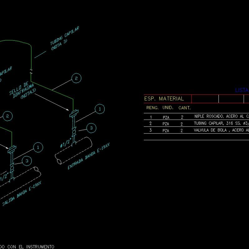 Differential Pressure Transmitter DWG Detail for AutoCAD • Designs CAD