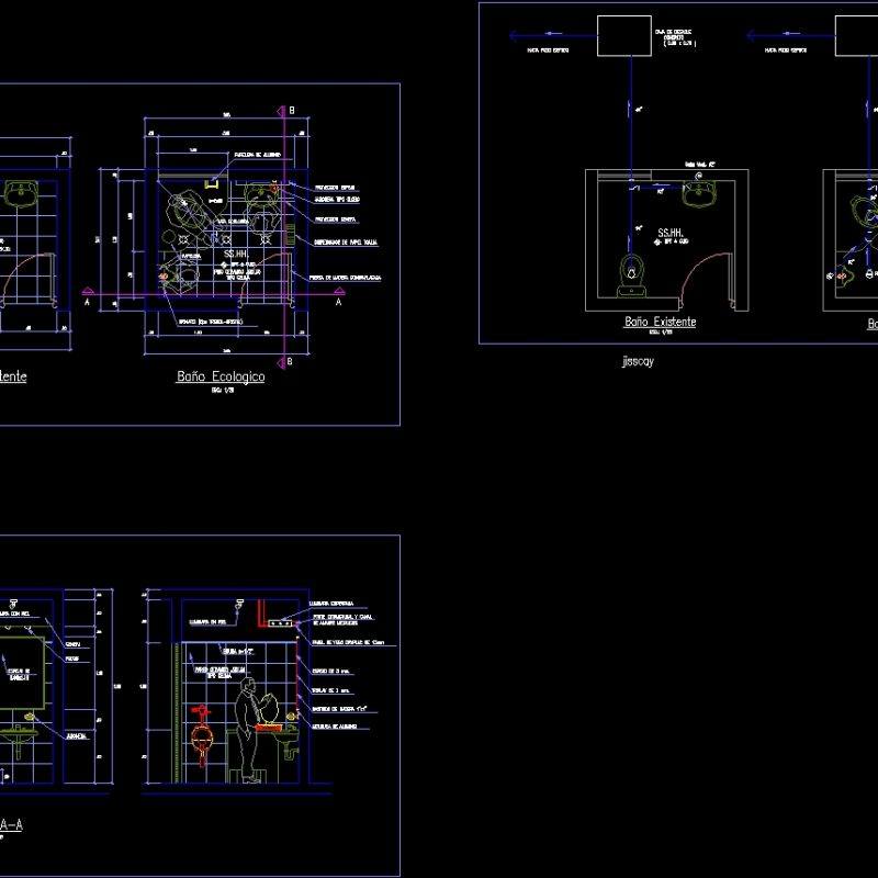 Ecological Bath DWG Section for AutoCAD • Designs CAD