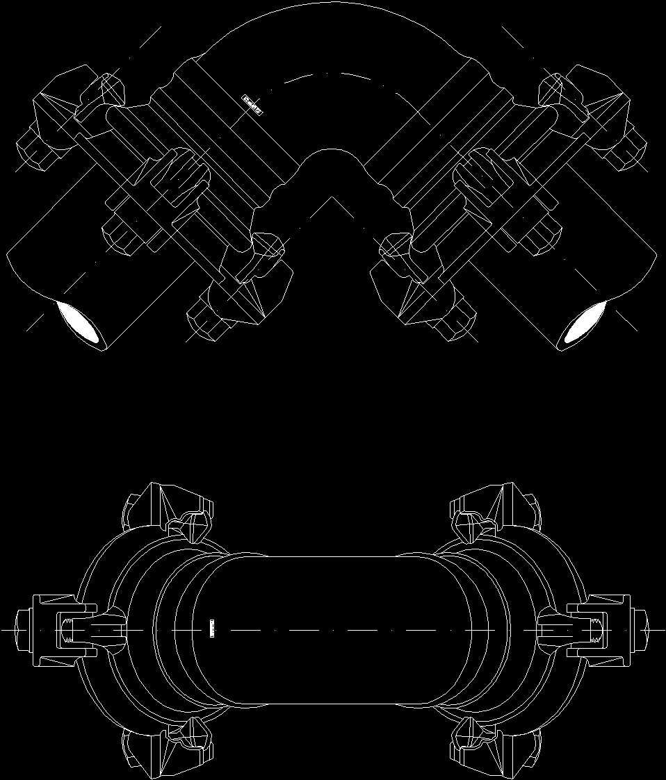Elbow In Mechanical Pipe DWG Block For AutoCAD Designs CAD
