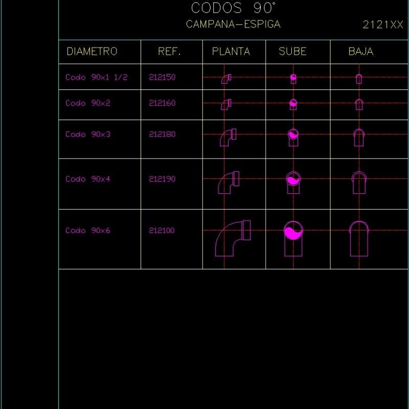 Elbows Pavco - Pipe DWG Block for AutoCAD • Designs CAD