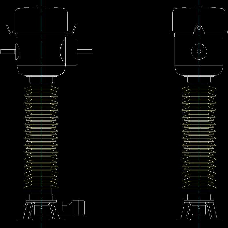 Electric Current Transformator 132 Kva DWG Block for AutoCAD • Designs CAD