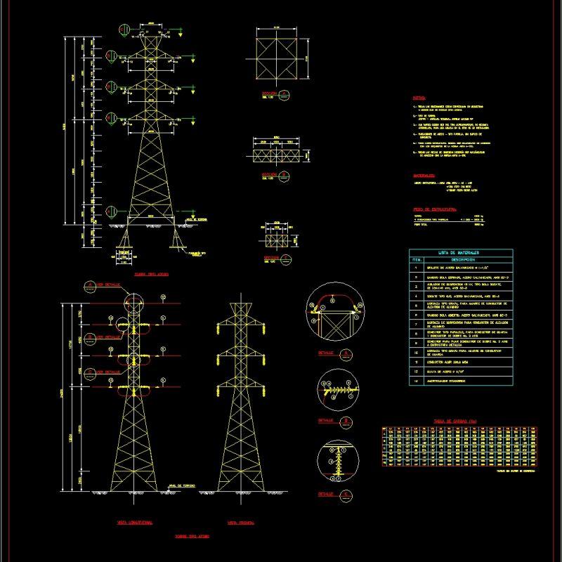 Electric Towers DWG Detail for AutoCAD | DesignsCAD