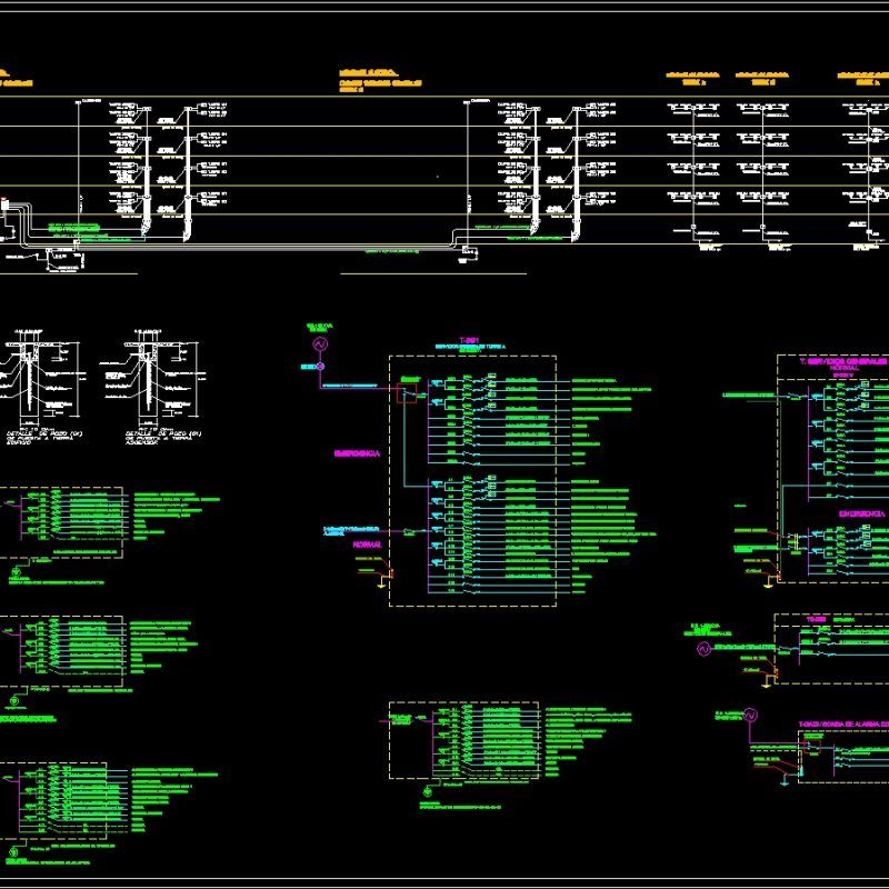 Electrical Schematic, Residential Building--The Pomegranates DWG Detail ...