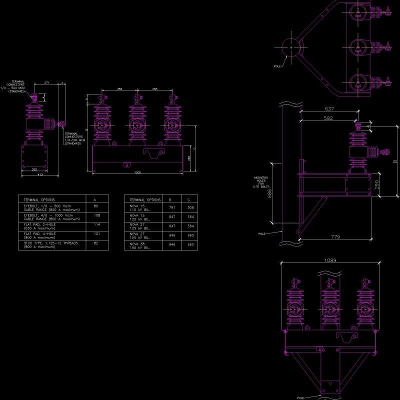 Electrical Sub - Station --High Tension, Transformer 3D DWG Model for ...