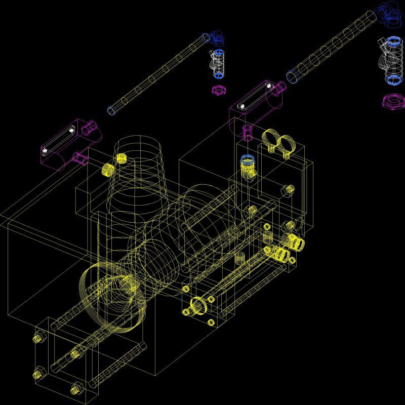 Electromechanic Actuator For Valves 3D DWG Model for AutoCAD • Designs CAD