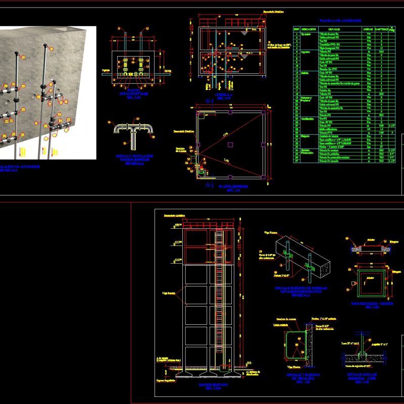 Elevated Water Tank DWG Block for AutoCAD | DesignsCAD