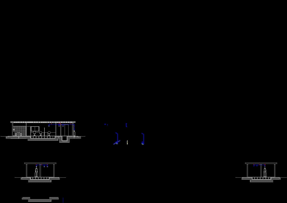 Elevation And Detail Of Fire Extinguishing System DWG Detail for ...