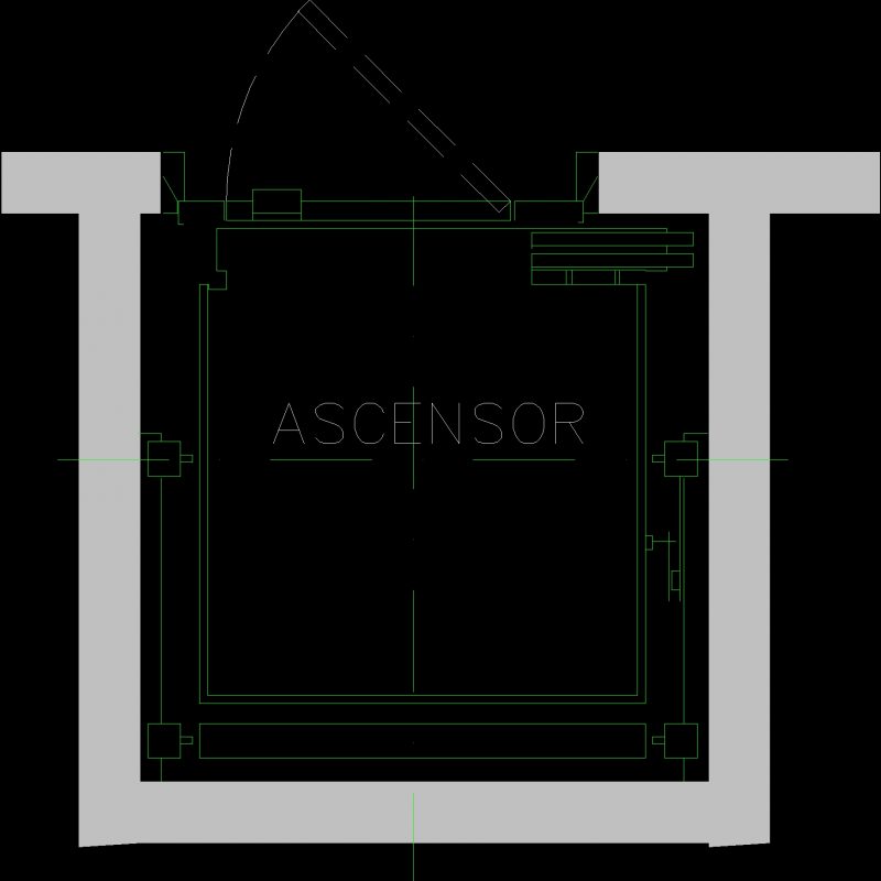 Autocad Elevator Block : Elevators Kone section cabin DWG, free CAD ...