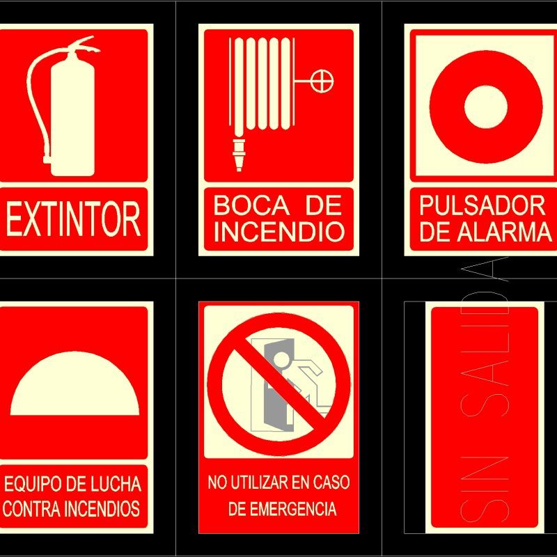 Emergency Fire DWG Block for AutoCAD • Designs CAD