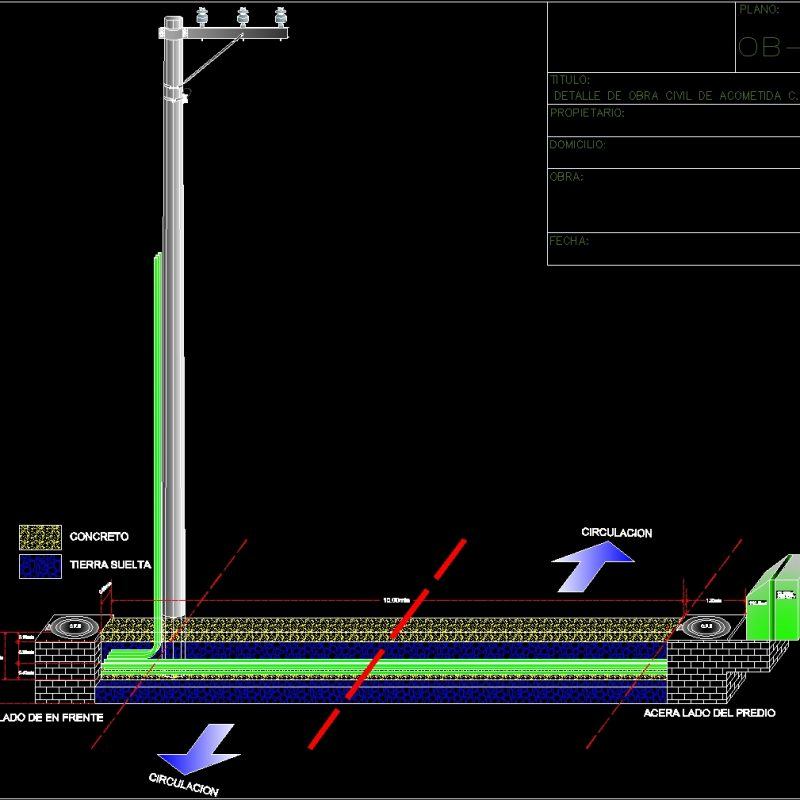 Entrance Conductor - Civil Works DWG Block for AutoCAD • Designs CAD