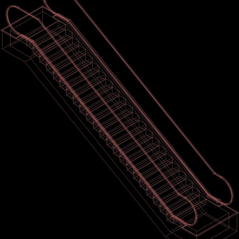Escalator 3D DWG Model for AutoCAD • Designs CAD