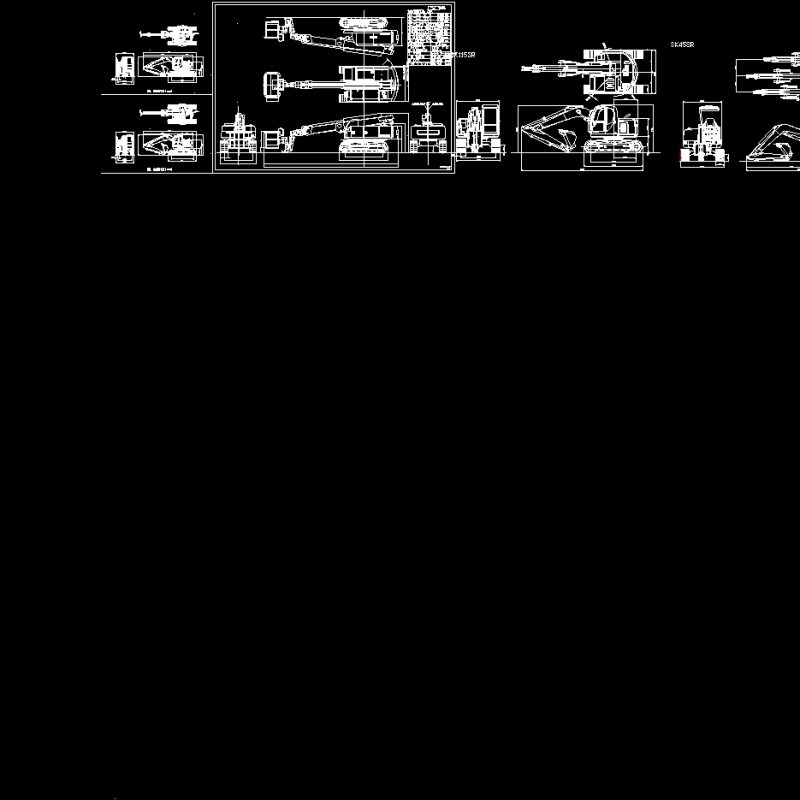 Excavators Machinery DWG Block for AutoCAD | DesignsCAD